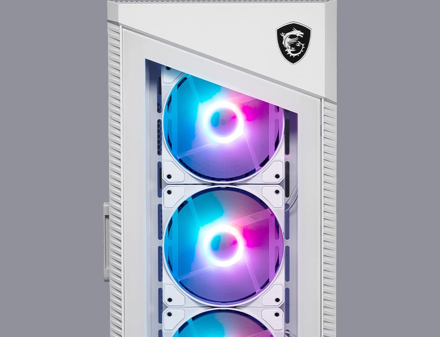 MSI MPG VELOX 100R White SPCC Steel / Laminated Tempered Glass ATX Mid Tower Computer Case ...